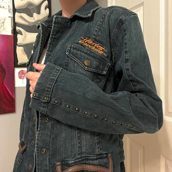 Harley-Davidson | Jackets & Coats | Vintage Harley Davidson Biker Jean ...